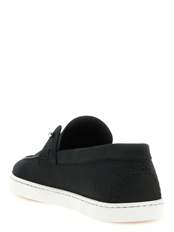 CHRISTIAN LOUBOUTIN Chambeliboat Nubuck Leather Loafers
