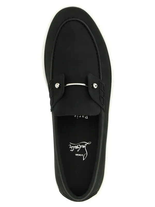 CHRISTIAN LOUBOUTIN Chambeliboat Nubuck Leather Loafers