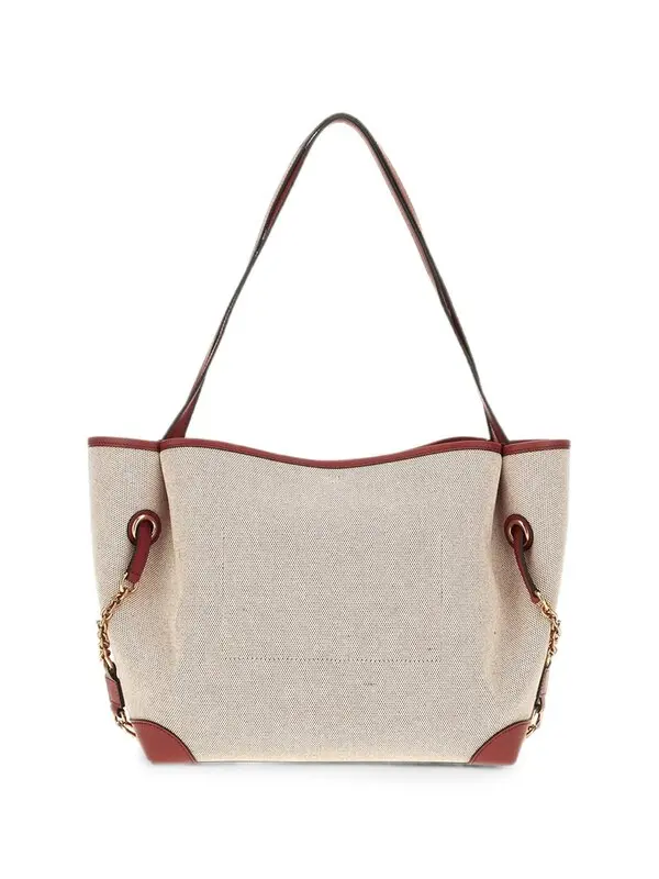 Chloé Clover" Two-way Tote Bag In Canvas And Calfskin - Multicolor