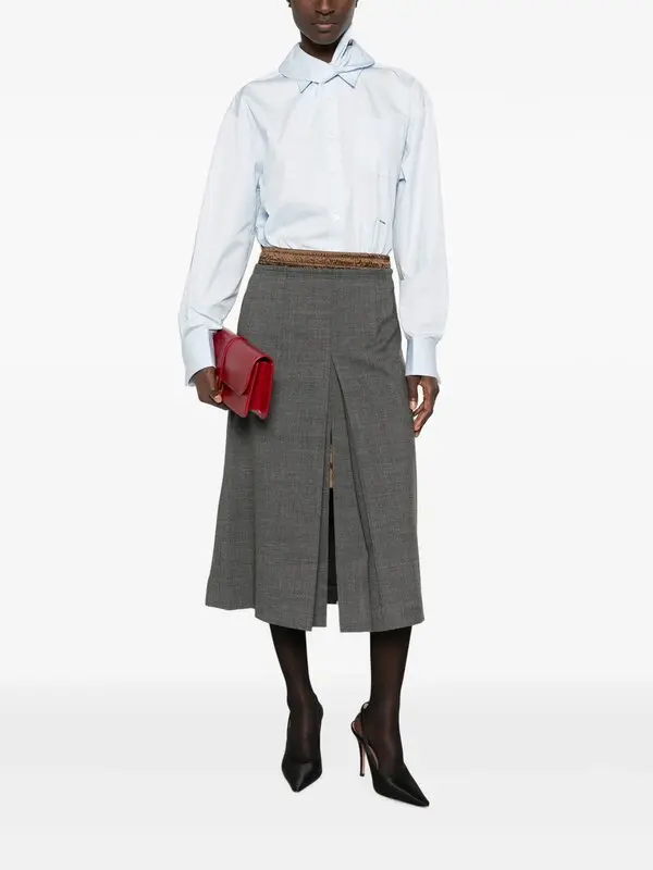 Prada Poplin Shirt With Knot Detail