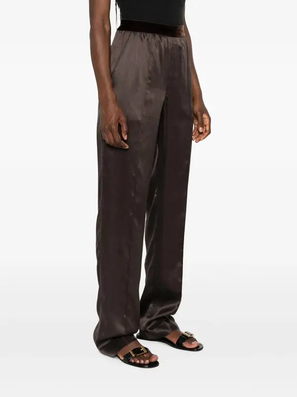 TOM FORD Silk Satin Pajama Pants - Brown
