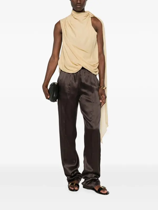 TOM FORD Silk Satin Pajama Pants - Brown