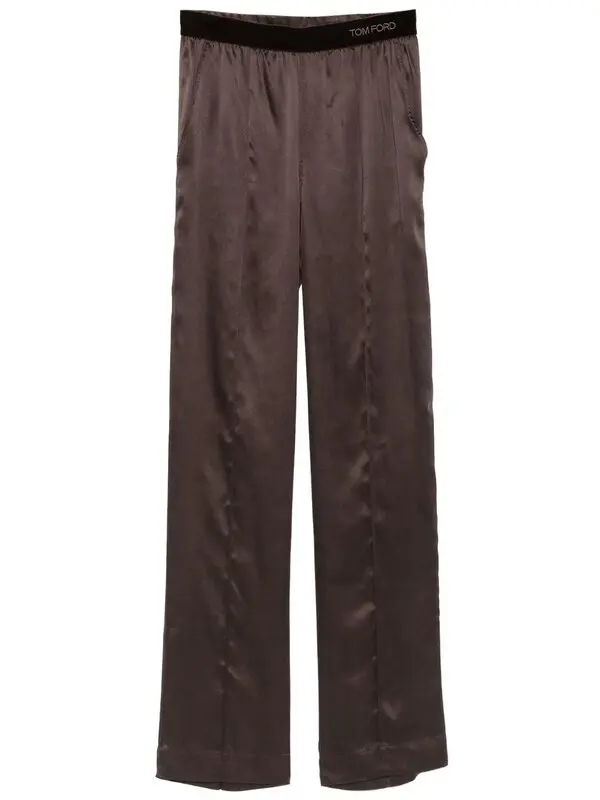 TOM FORD Silk Satin Pajama Pants - Brown