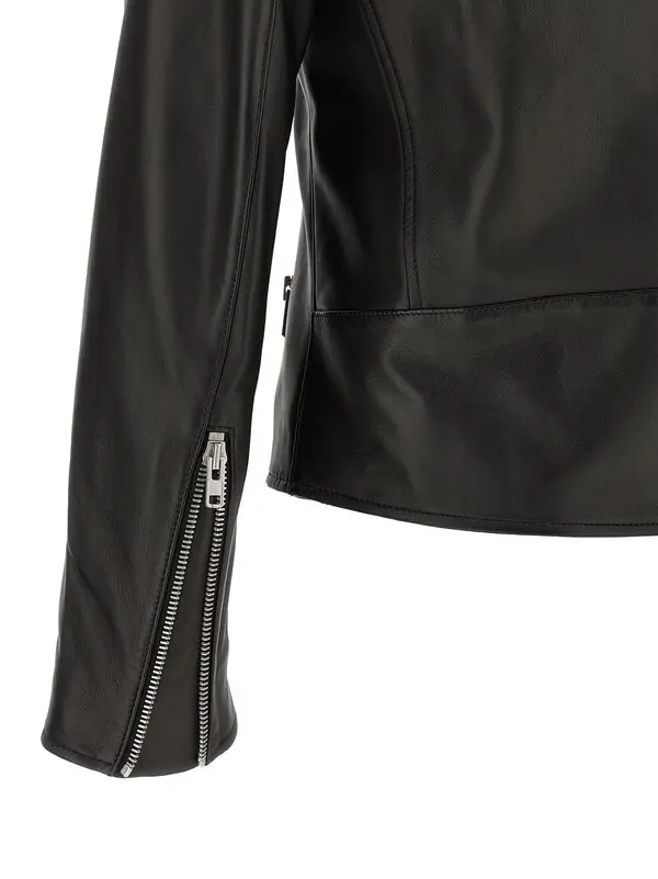 MAISON MARGIELA 5-zip' Leather Jacket