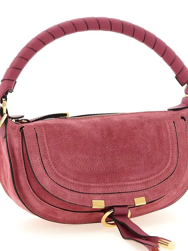 Chloé Marcie Suede Hobo Handbag - Pink