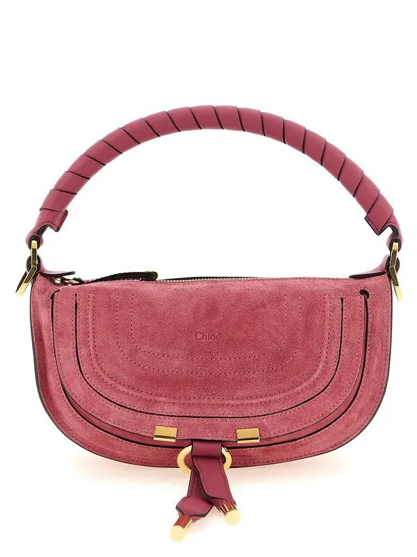 Chloé Marcie Suede Hobo Handbag - Pink