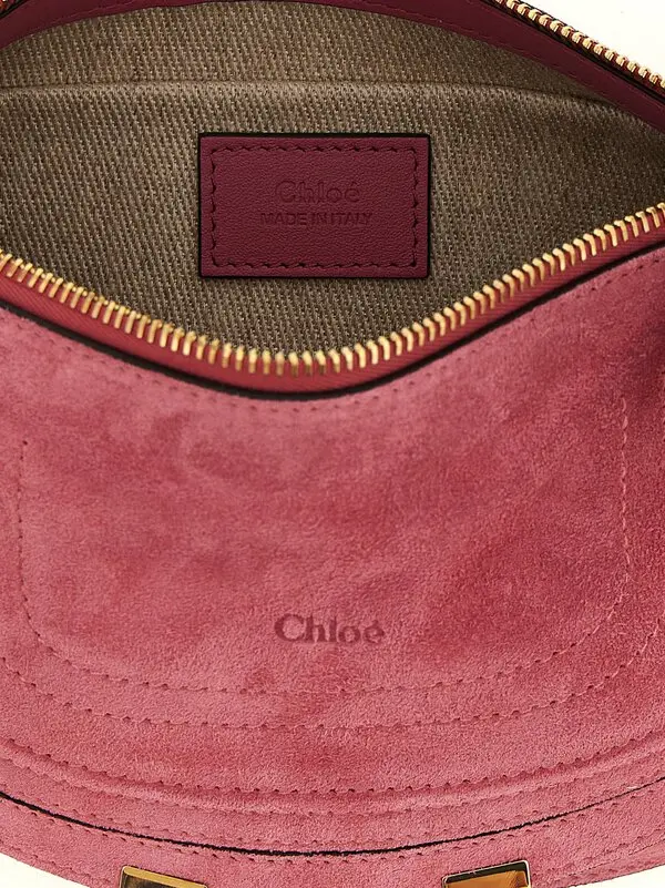 Chloé Marcie Suede Hobo Handbag - Pink