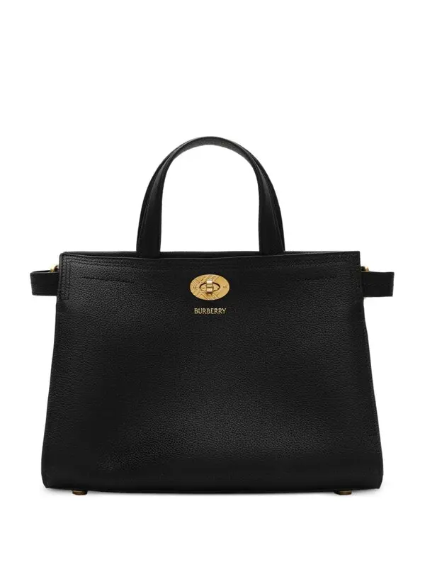Burberry Mini Cotswolds Check Tote Bag - Black