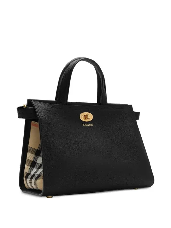 Burberry Mini Cotswolds Check Tote Bag - Black