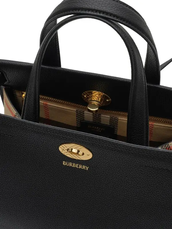 Burberry Mini Cotswolds Check Tote Bag - Black