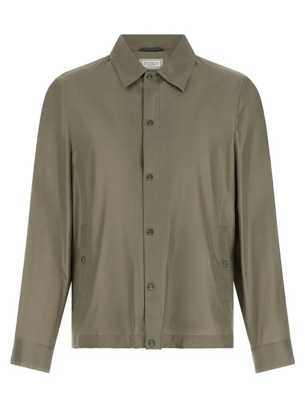 Brunello Cucinelli Membrane Silk Jacket - Green