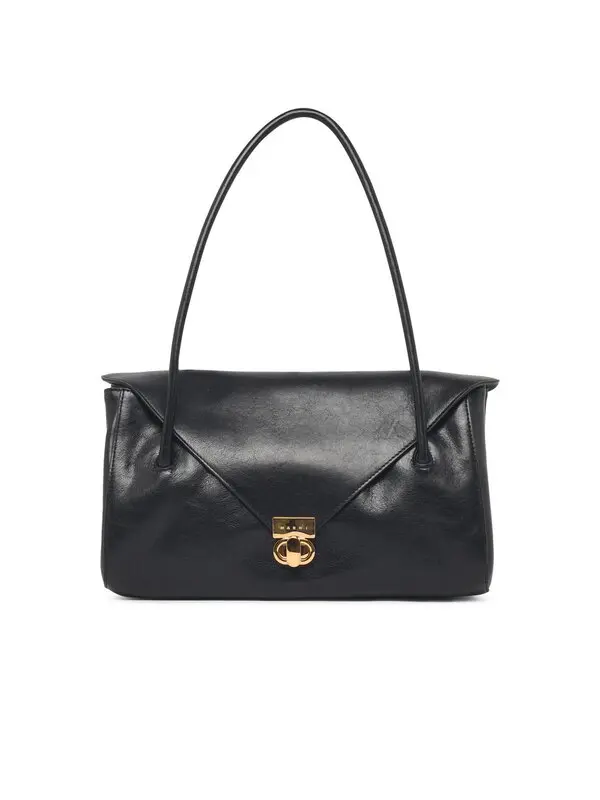 Marni East West' Leather Bag - Black