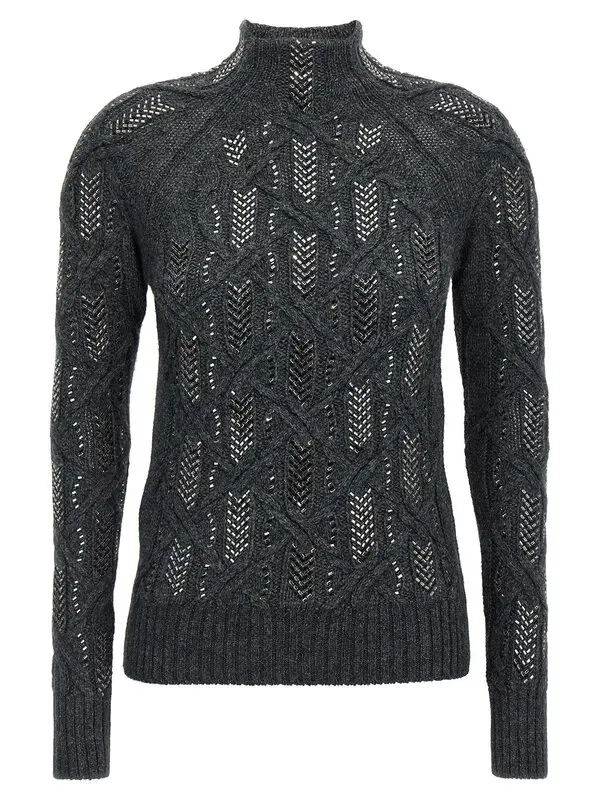 ERMANO SCERVINO Ermanno Scervino Crystal Braid Sweater