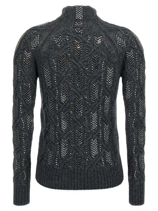 ERMANO SCERVINO Ermanno Scervino Crystal Braid Sweater