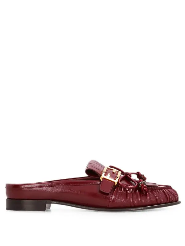 Fendi Baguette Leather Sabots