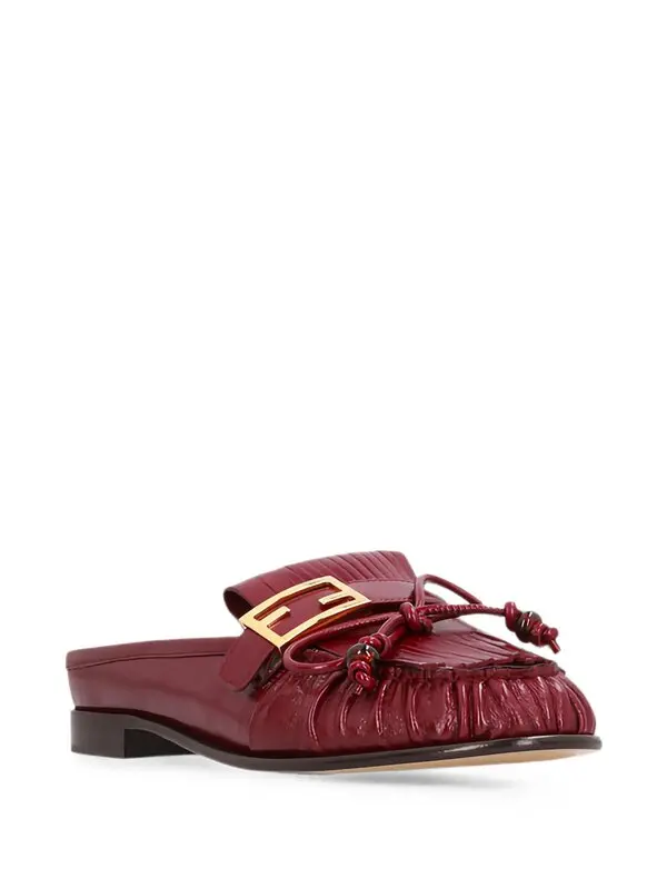 Fendi Baguette Leather Sabots