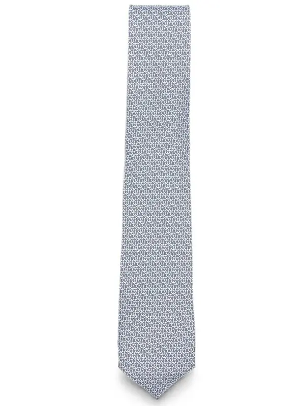 FERRAGAMO Loghi E Lettering Ties - Gray