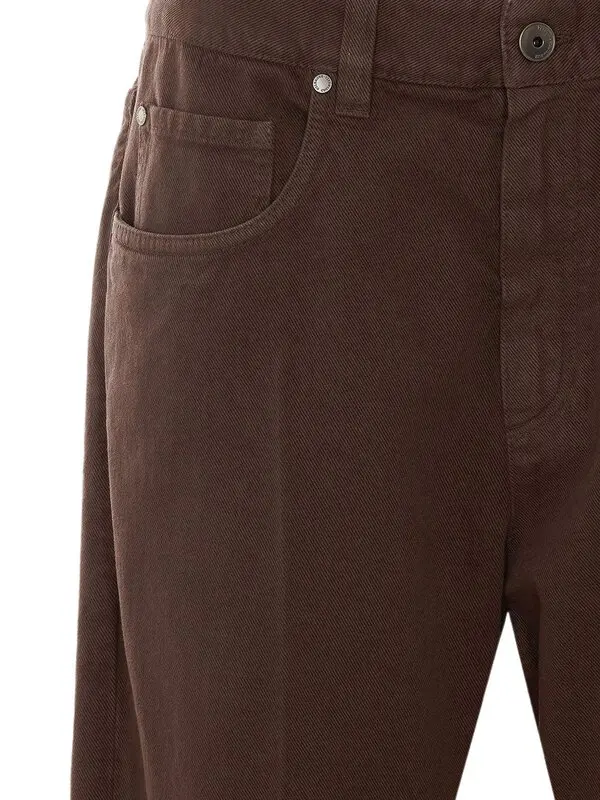Brunello Cucinelli Cotton Pants - Brown