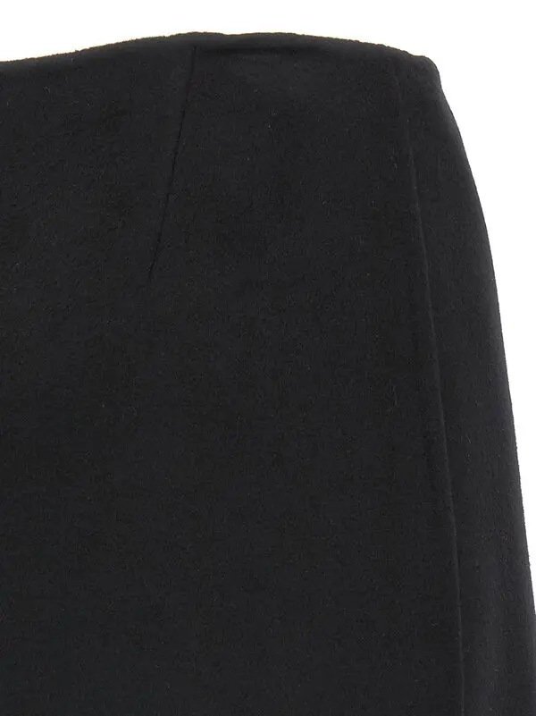 ERMANO SCERVINO Ermanno Scervino Virgin Wool Mini Skirt With Jewel Brooch