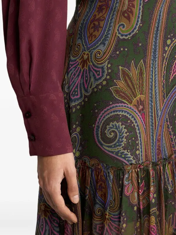 Etro Silk Maxi Skirt With Paisley Print