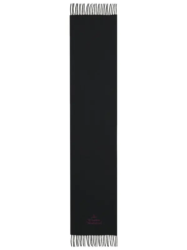 VIVIENNE WESTWOOD Embroidered Wool Scarf - Black