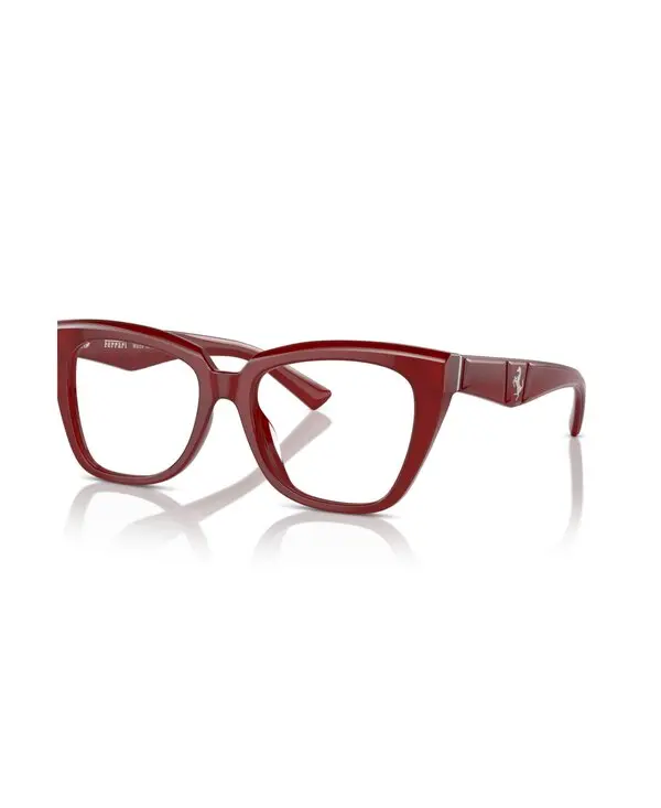 SCUDERIA FERRARI Square Eyeglasses - Transparent Red