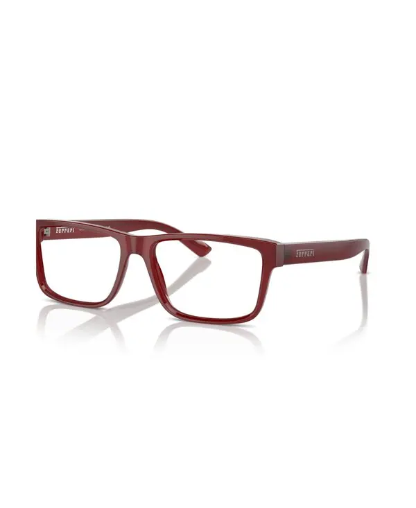 SCUDERIA FERRARI Rectangle Eyeglasses - Transparent Red