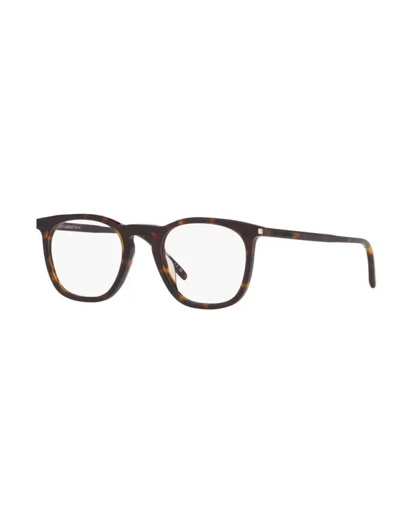 Saint Laurent Acetate Round Frame Eyeglasses - Tortoise