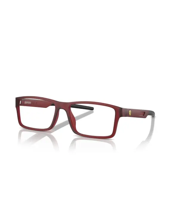 SCUDERIA FERRARI Rectangle Eyeglasses - Opal Matte Red