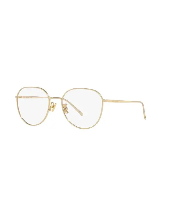 Saint Laurent Round Metal Eyeglasses - Gold