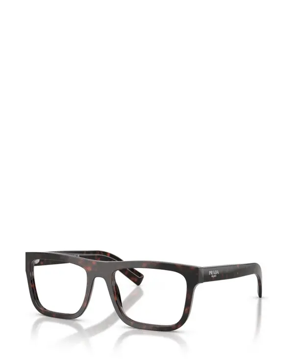 Prada Square Frame Eyeglasses - Root Tortoise