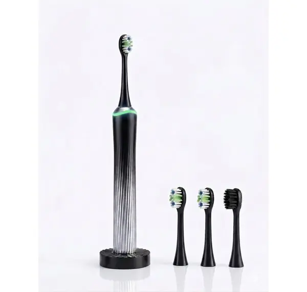 MYSMILE Button Free Rechargeable Sonic Toothbrush With Pressure Sensor - Black