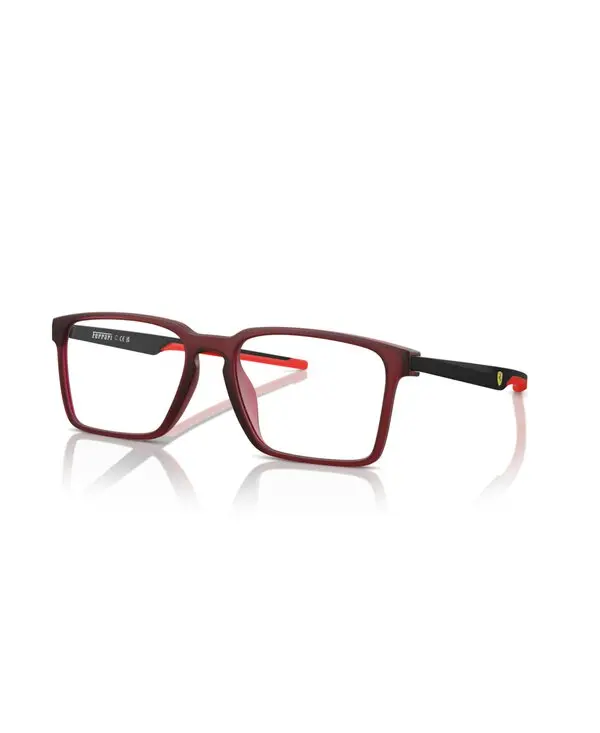 SCUDERIA FERRARI Rectangle Eyeglasses - Transparent Red Matte