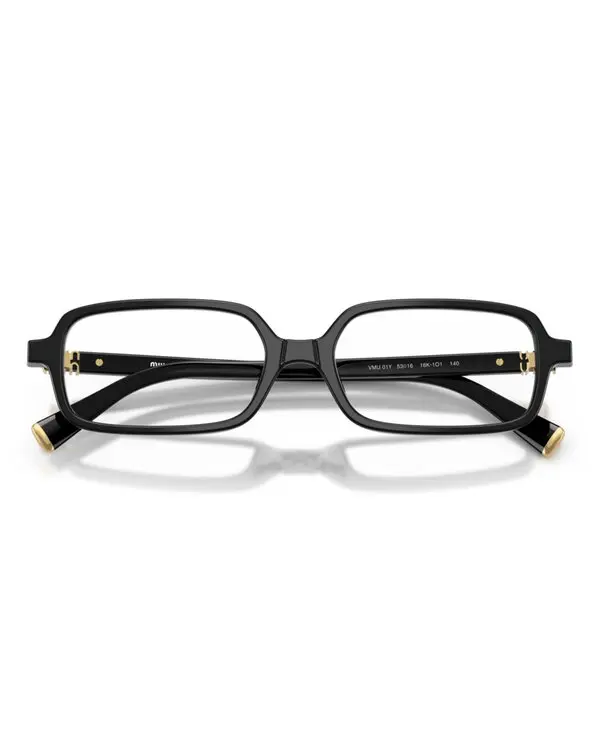 Miu Miu Square Frame Eyeglasses With Polished Acetate
