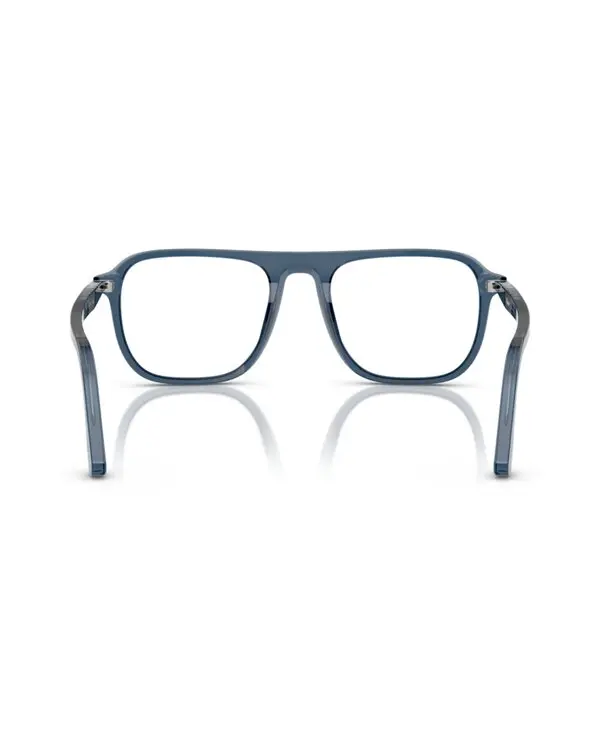 Persol Square Acetate Eyeglasses - Transparent Blue Denim