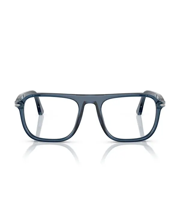 Persol Square Acetate Eyeglasses - Transparent Blue Denim
