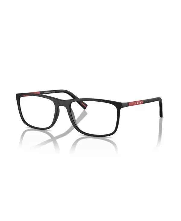 Prada Rectangle Eyeglasses - Black Rubbered