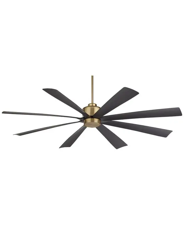 CASA VIEJA 72" Grande Soft Brass Led Ceiling Fan With 18" Downrod