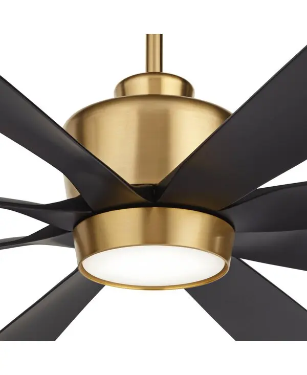 CASA VIEJA 72" Grande Soft Brass Led Ceiling Fan With 18" Downrod