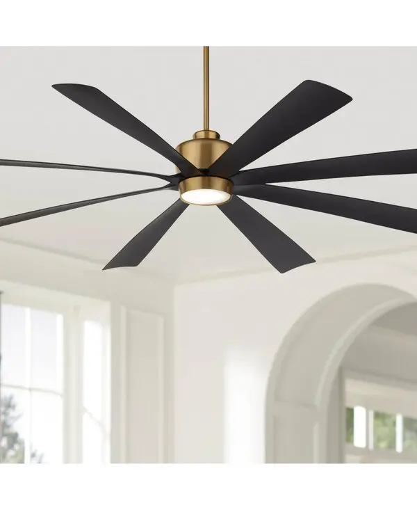 CASA VIEJA 72" Grande Soft Brass Led Ceiling Fan With 18" Downrod