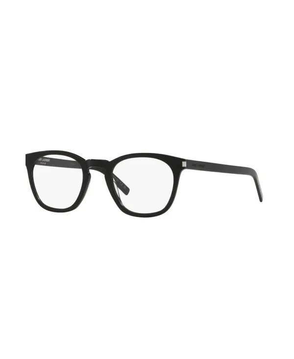 Saint Laurent Round Slim Acetate Eyeglasses - Black