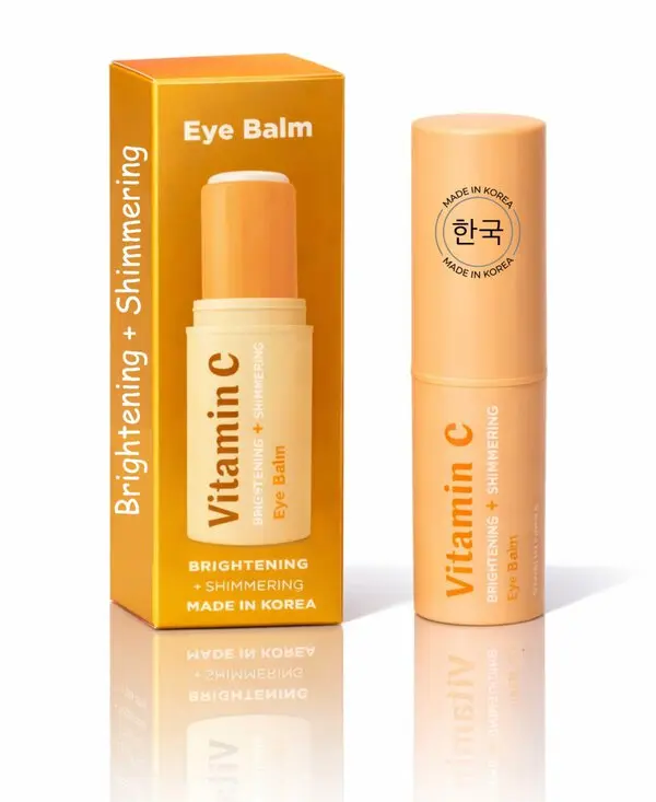 LOVERY Vitamin C Brightening + Shimmering Eye Balm Korean Skin Care Radiance Stick - Orange