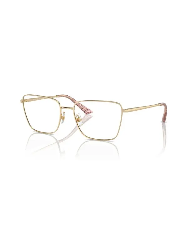 JIMMY CHOO Pillow Frame Eyeglasses In Metal - Gold