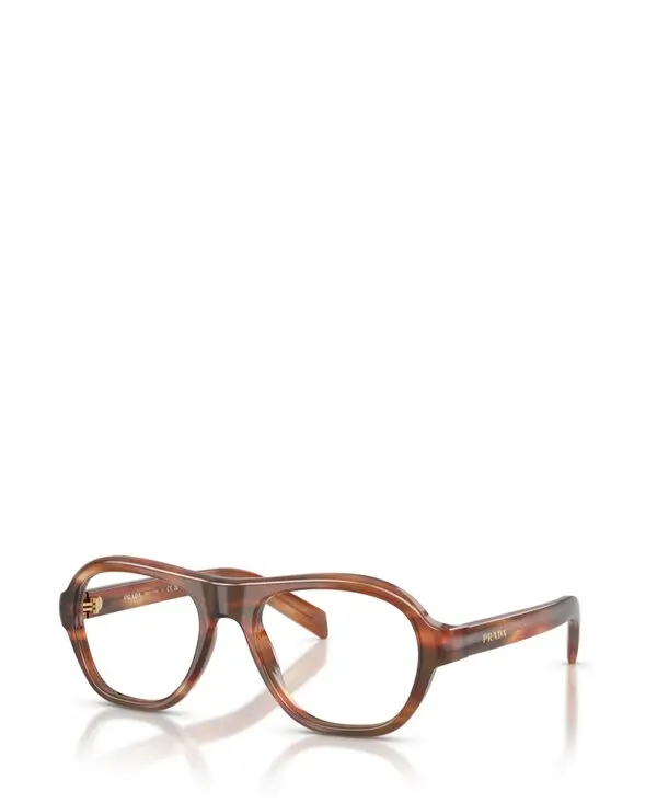 Prada Square Eyeglasses - Striped Oak