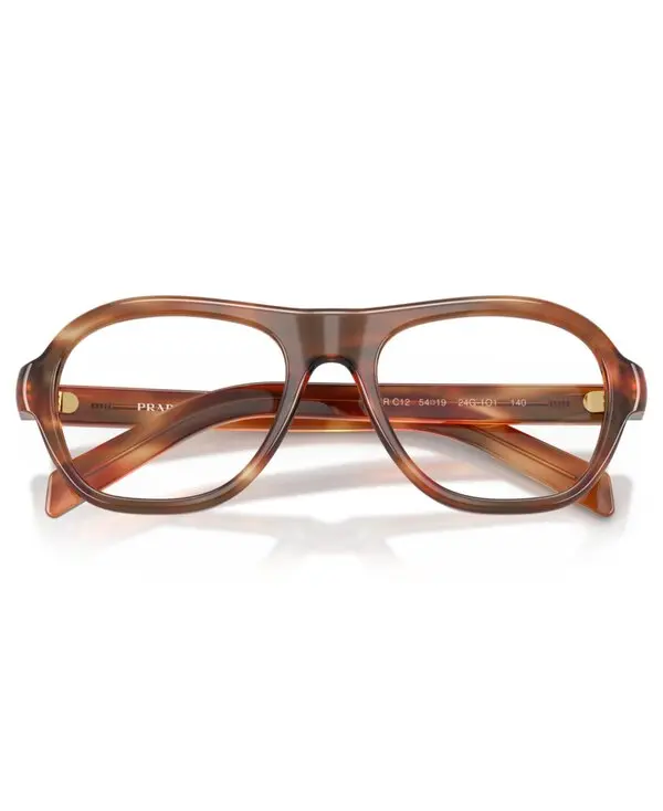 Prada Square Eyeglasses - Striped Oak