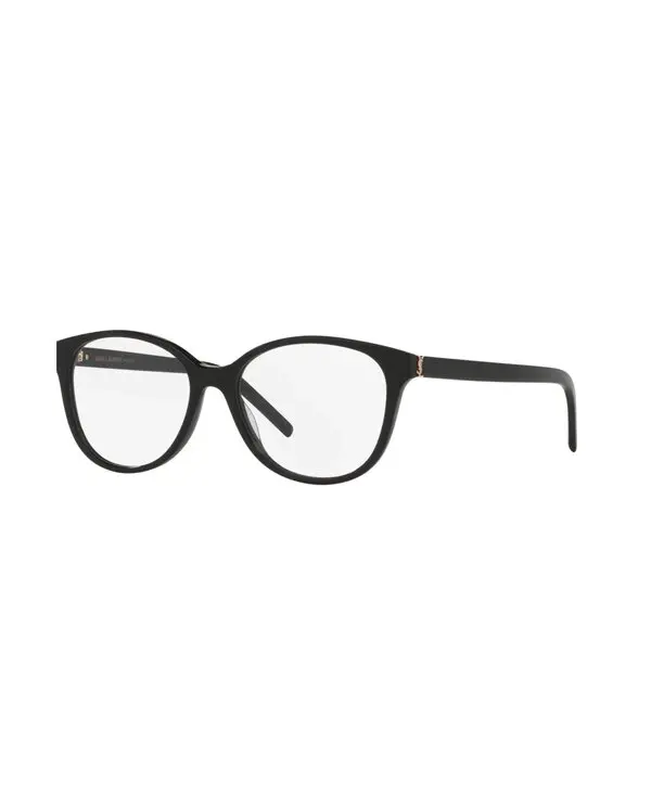 Saint Laurent Round Acetate Eyeglasses - Black
