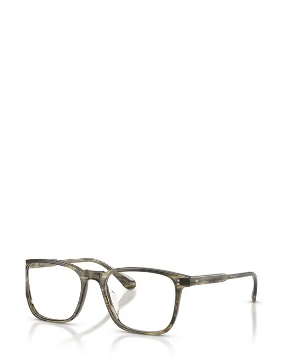 Oliver Spencer Square Tillen Eyeglasses - Soft Olive Bark