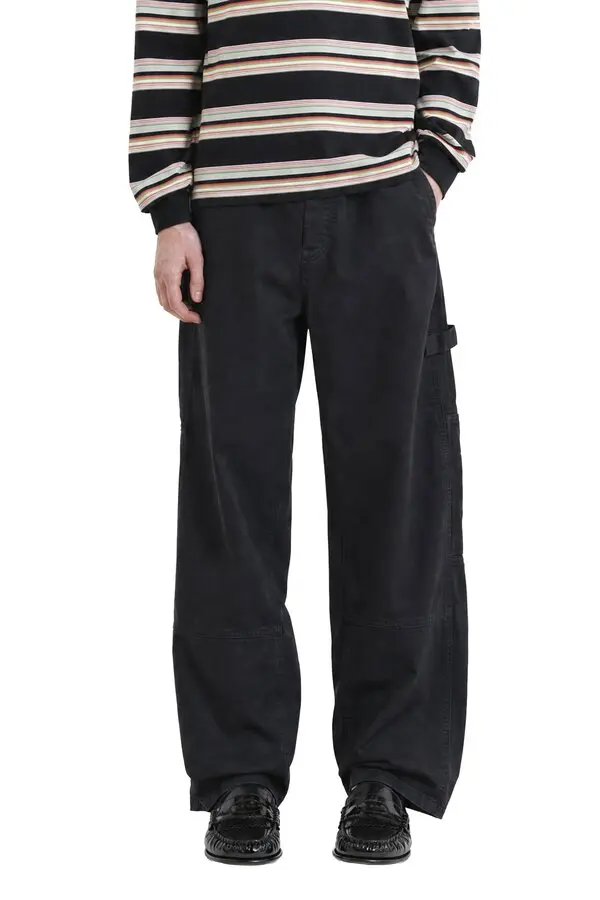 Marni Cotton Loose Workwear Trousers - Black