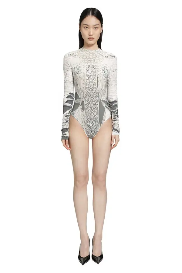 DILARA FINDIKOGLU Past Edges Bodysuit - Grey