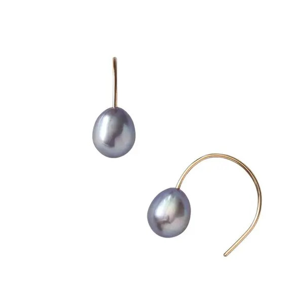 BOMBYX HOUSE Pearl Hook Earrings - Grey